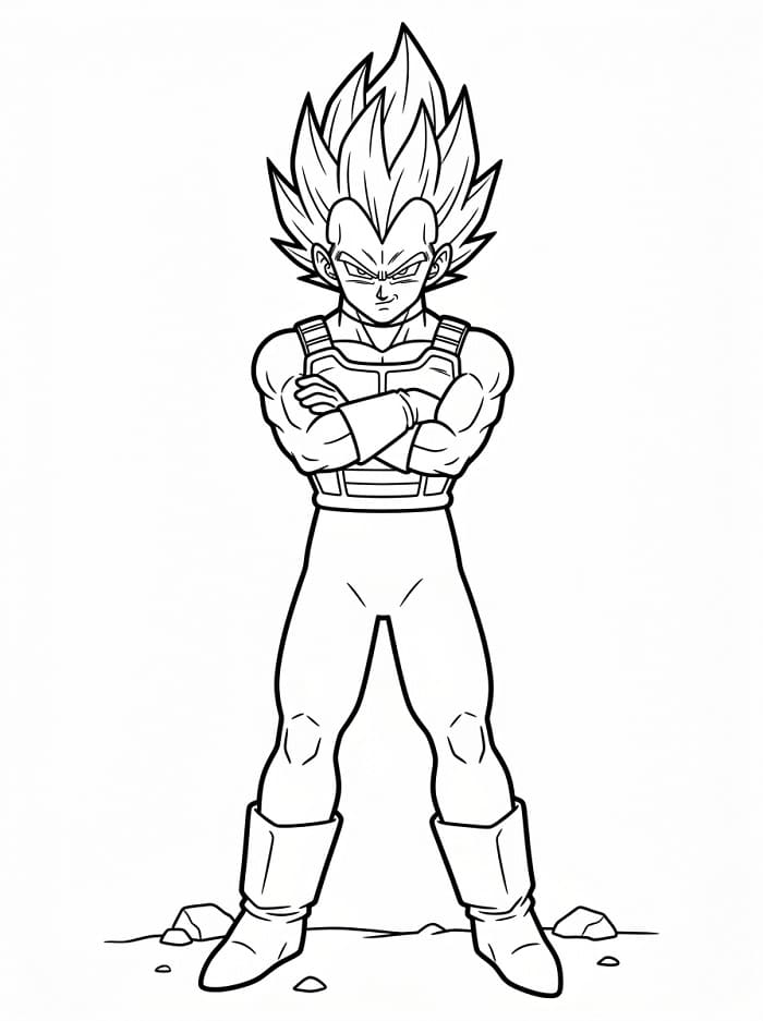 Vegeta i Anime Dragon Ball Z Fargeleggingsside – Last ned, skriv ut og ...